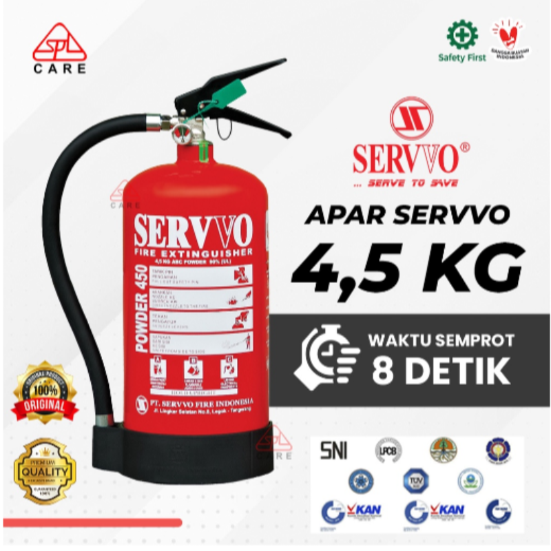 KLIKSPL - APAR SERVVO 4,5 KG RACUN API 90% SNI, 4,5KG ABC POWDER 90% ...